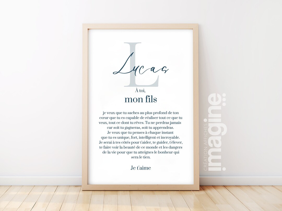 Poster letter to My Child to My Son to My Daughter Say I Love You With ...