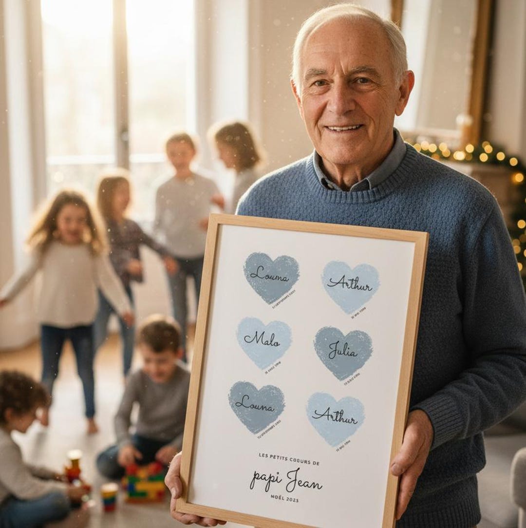 Personalized Poster for Grandpa and Grandchildren - a Keepsake Gift ...