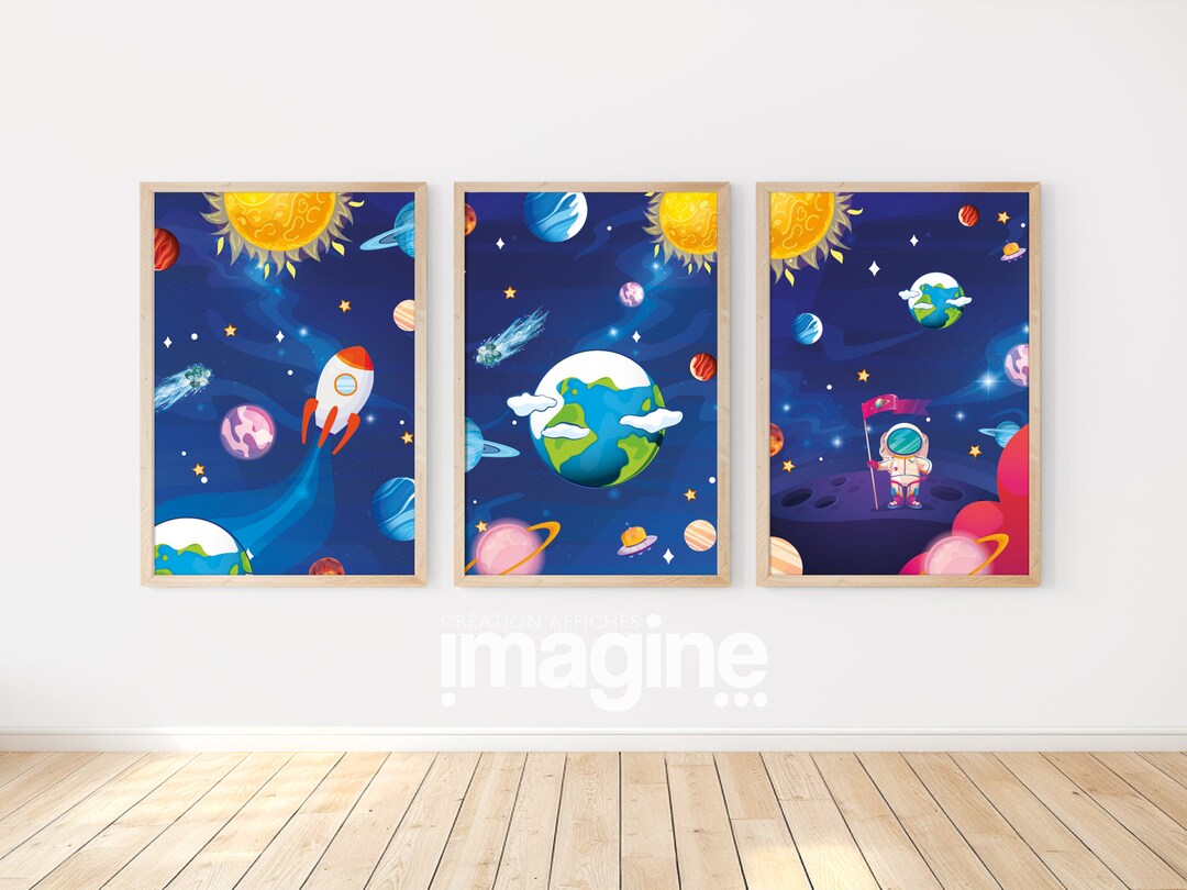 Space-themed Posters for Babies or Children, Perfect for Decorating a ...