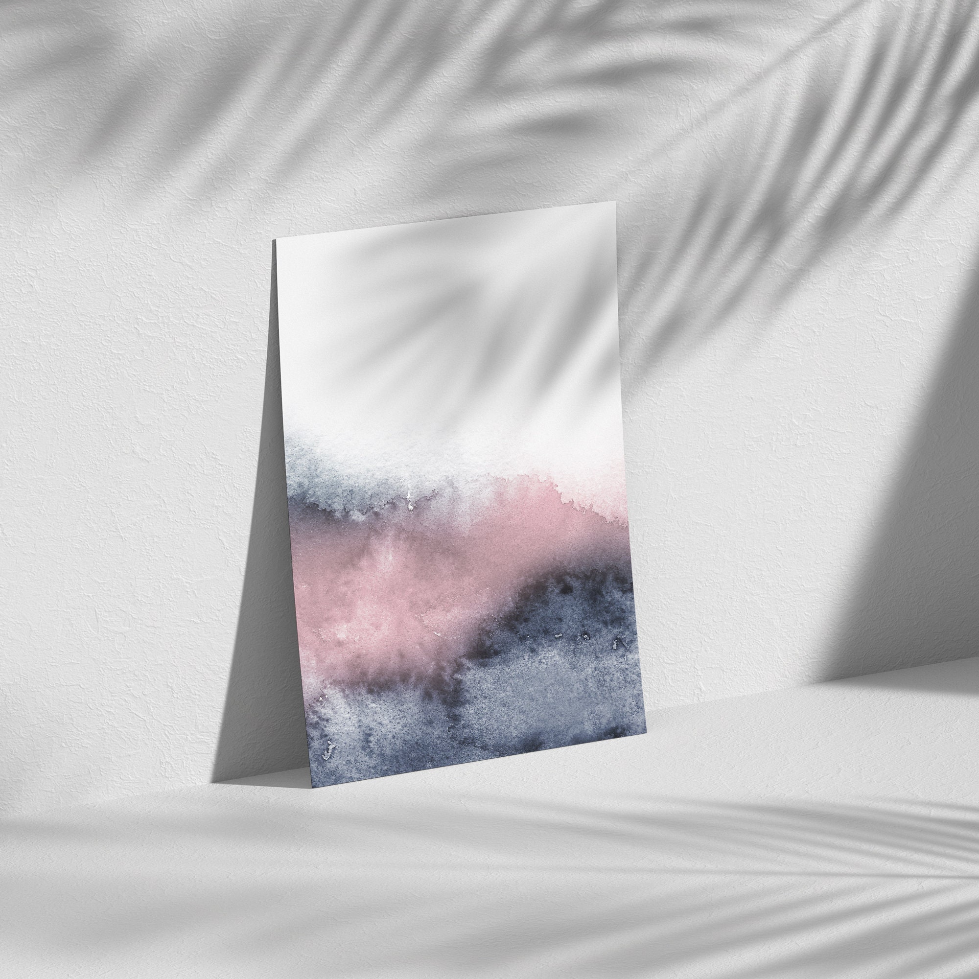 Blush Pink Art Poster Decor Pastel Pink Watercolour Abstract | Etsy