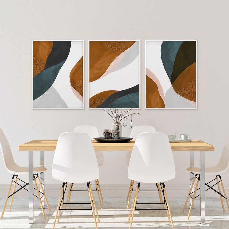 Abstract Wall Art Earth Tone Wall Art Bedroom Wall Art - Etsy