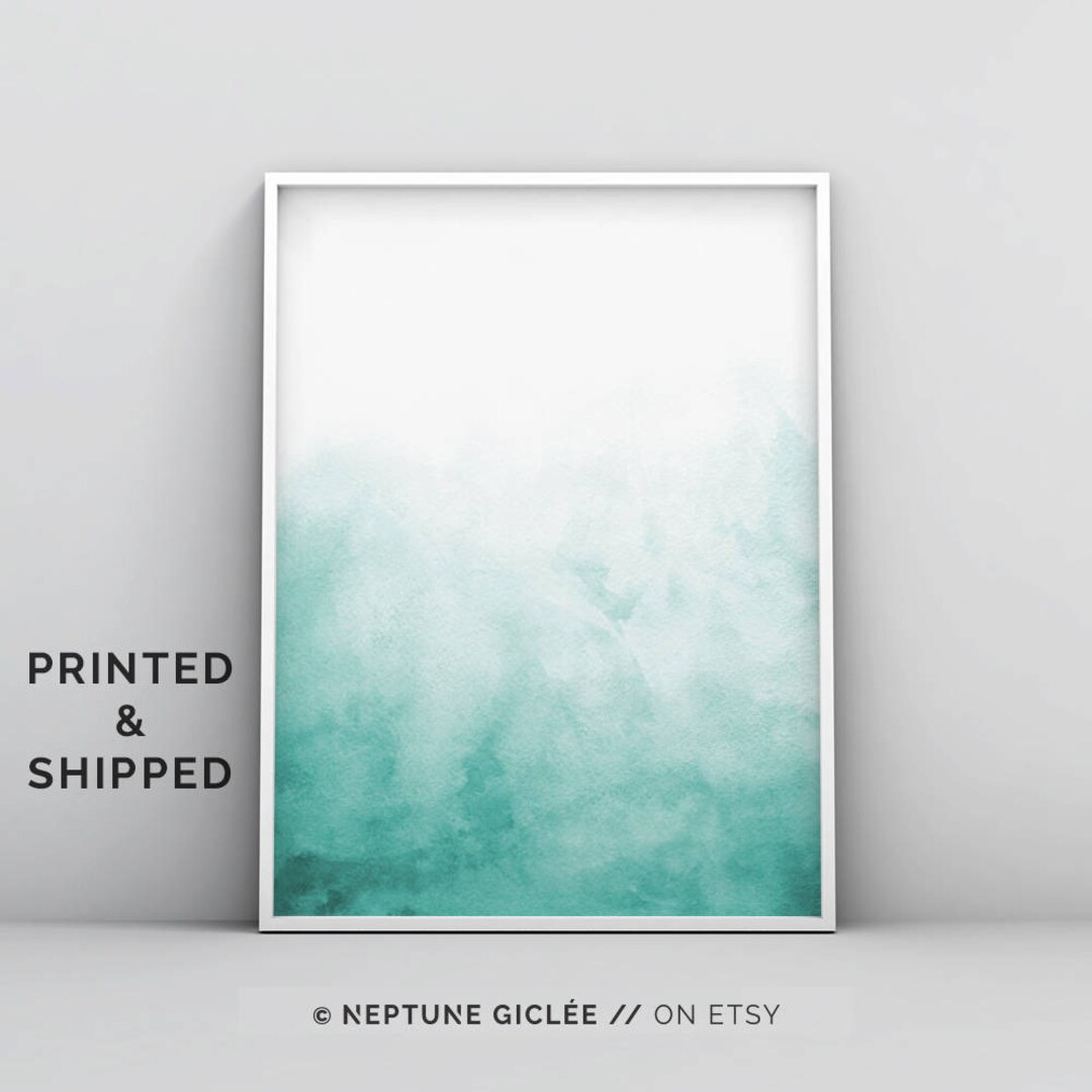 Green Blue Wall Art, Teal Abstract Print, Abstract Watercolor Print ...