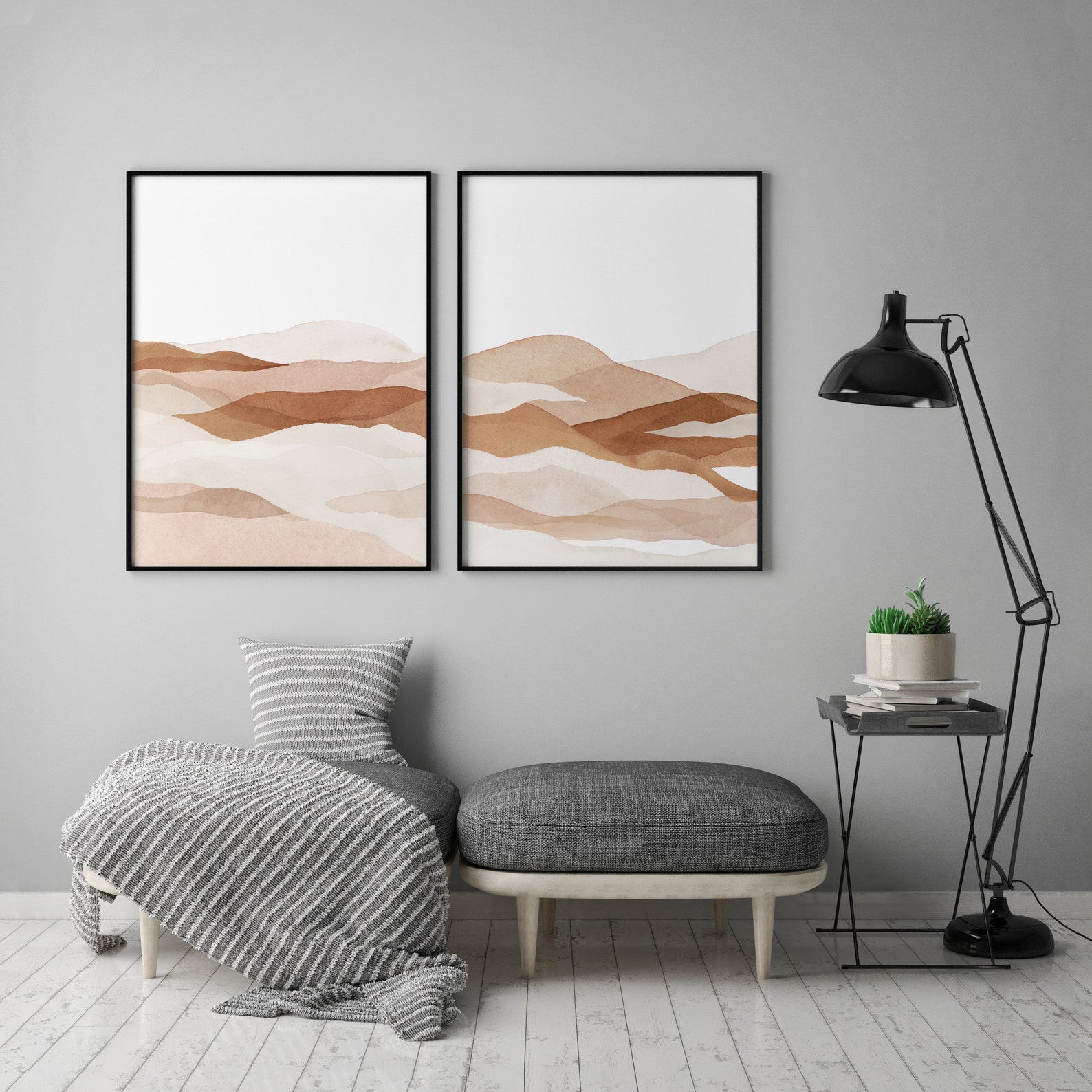 Neutral Wall Art, Beige Watercolor Art Prints, Abstract Wall Art ...