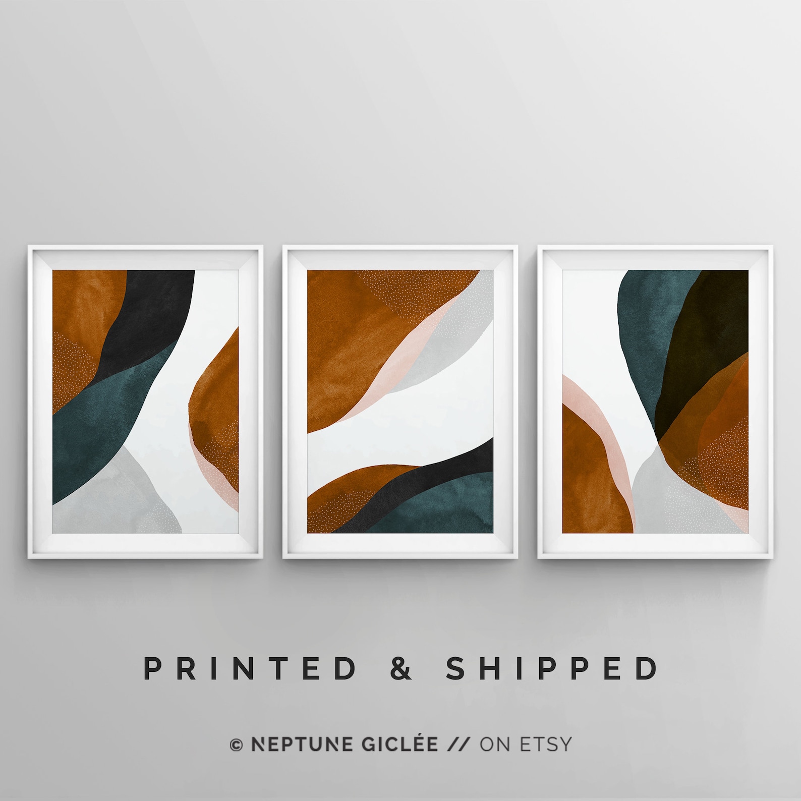 Abstract Wall Art, Earth Tone Wall Art, Bedroom Wall Art, Minimalistic ...