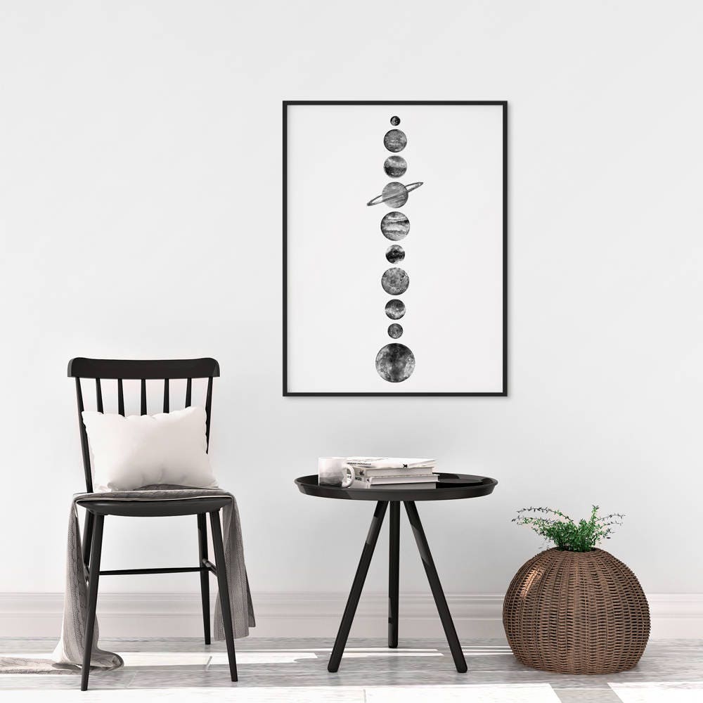 The Solar System Poster Solar System Wall Art Planets Print - Etsy