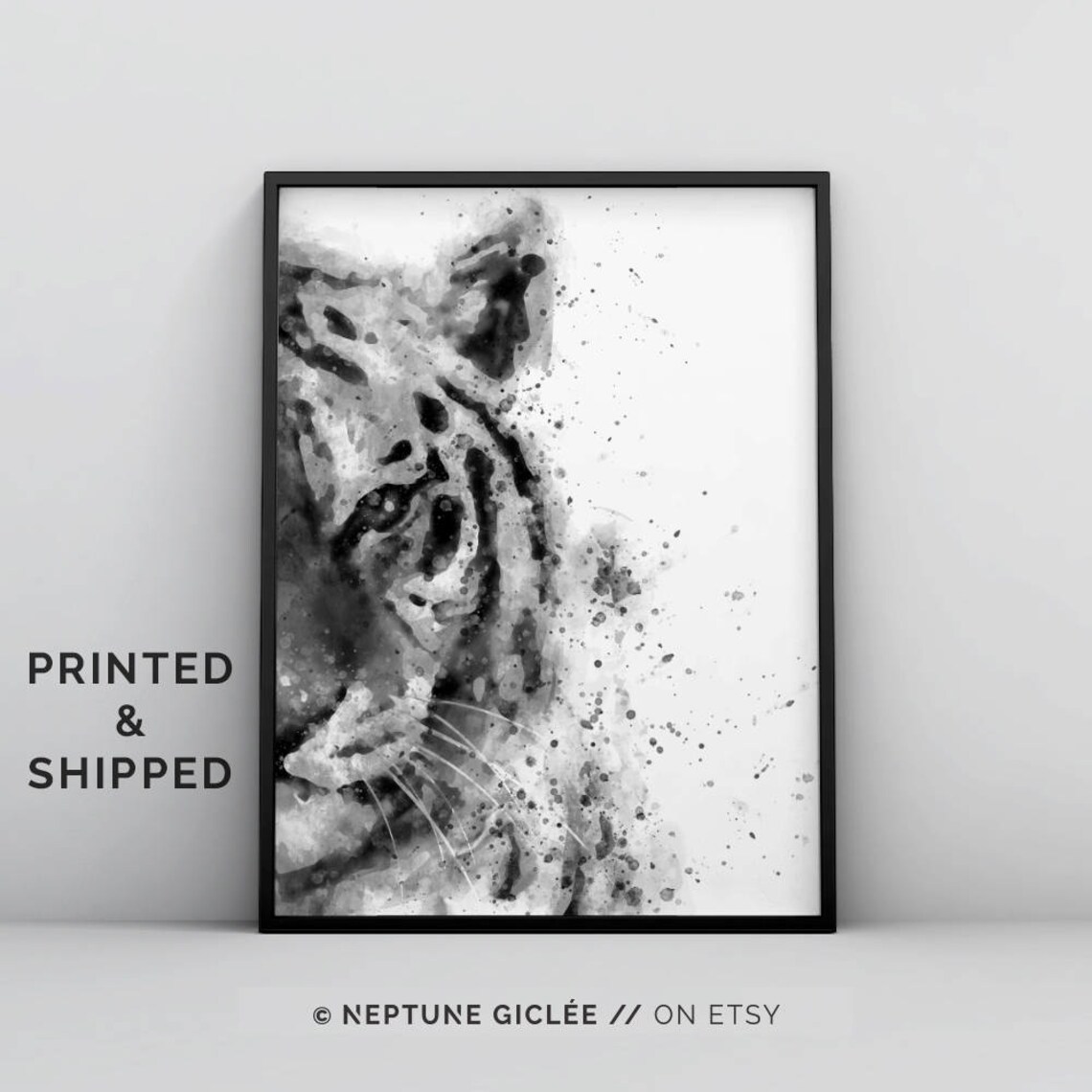 Tiger Print, Tiger Watercolour, Tiger Painting, Abstract, Nursery ...