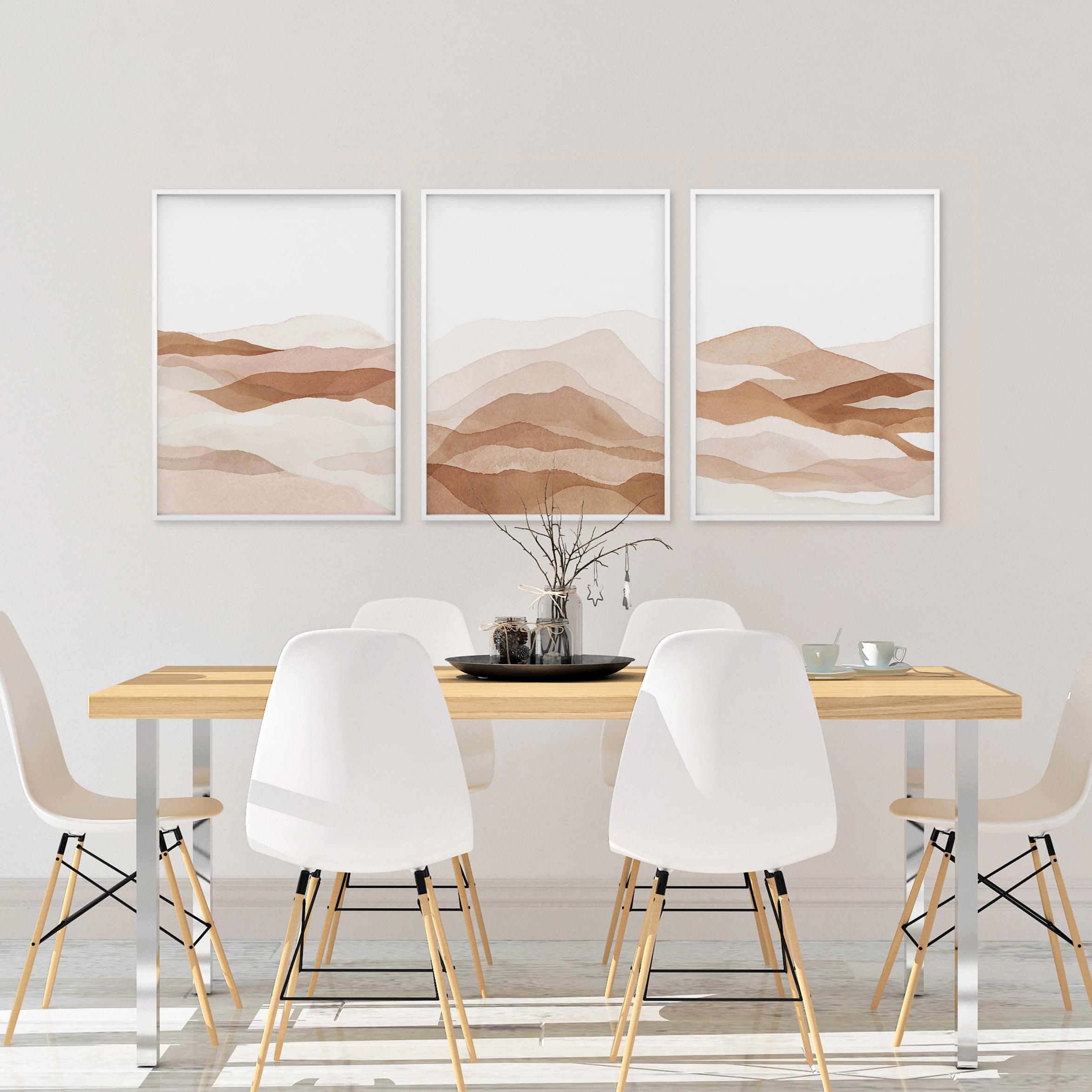 Neutral Wall Art, Beige Watercolor Art Prints, Abstract Wall Art ...