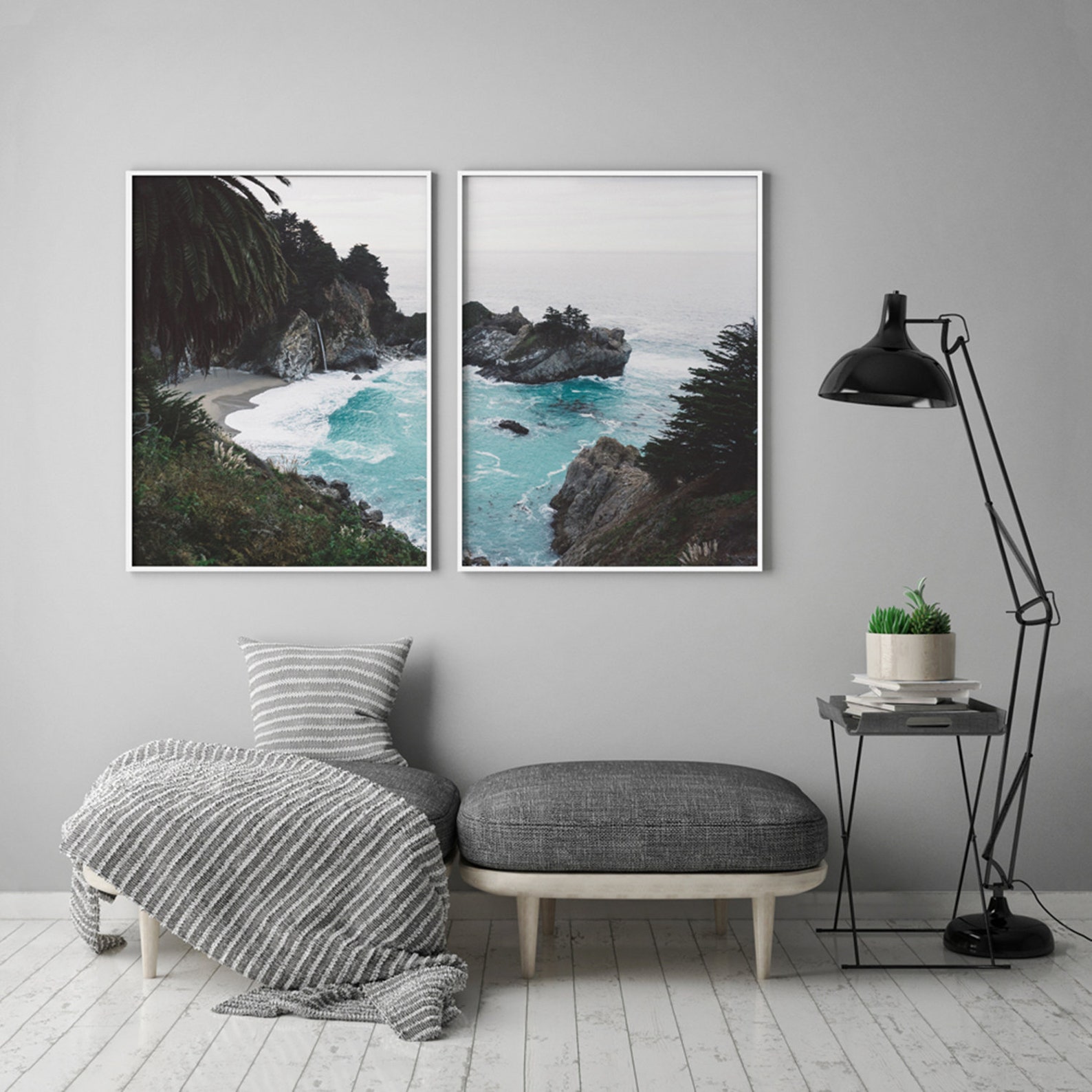 2 Piece Coastal Posters Set of 2 Tropical Wall Art Paradise - Etsy