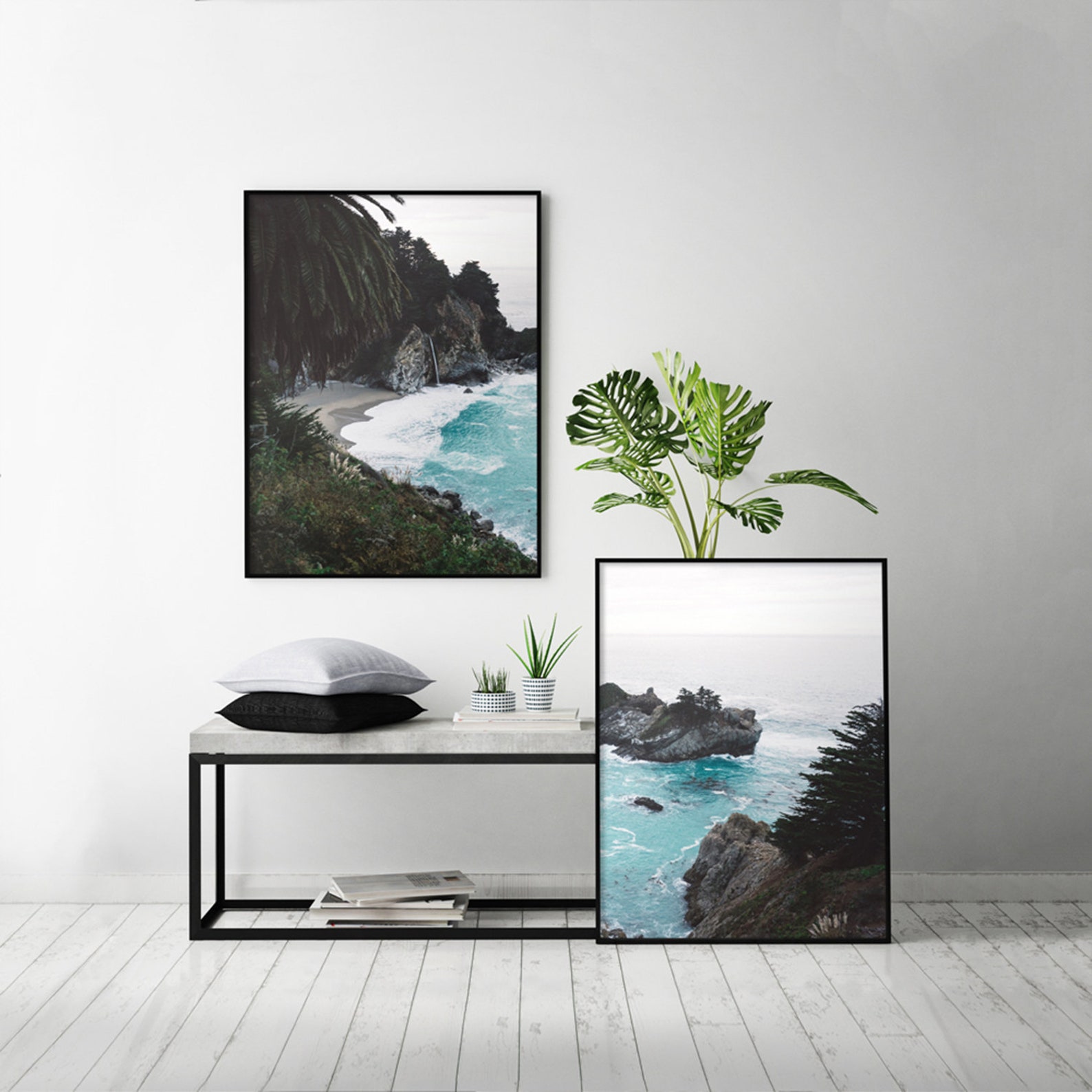 2 Piece Coastal Posters Set of 2 Tropical Wall Art Paradise - Etsy
