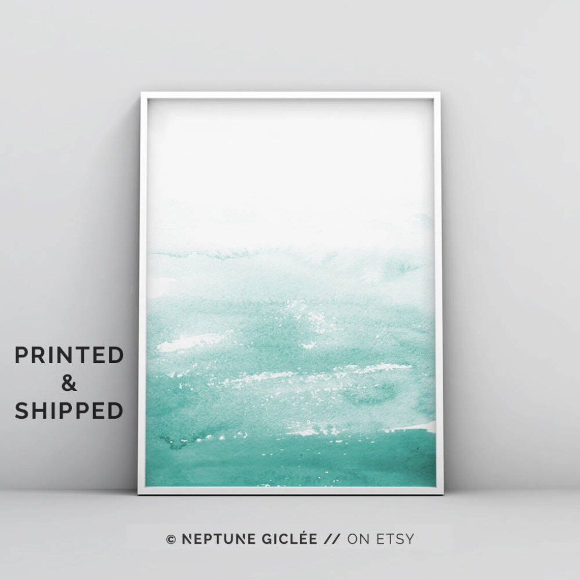 Watercolor Print, Abstract Art, Teal Abstract Watercolor, Abstract ...