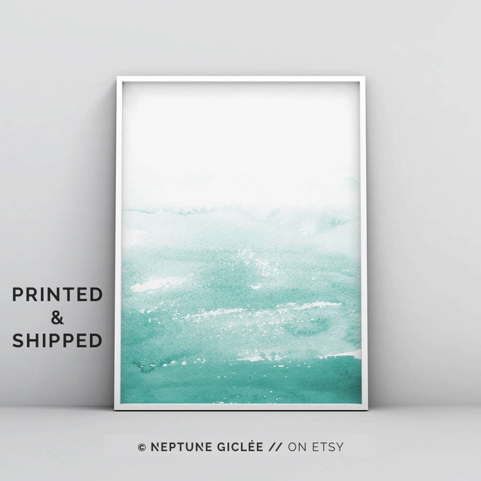 Watercolor Print Abstract Art Teal Abstract Watercolor | Etsy