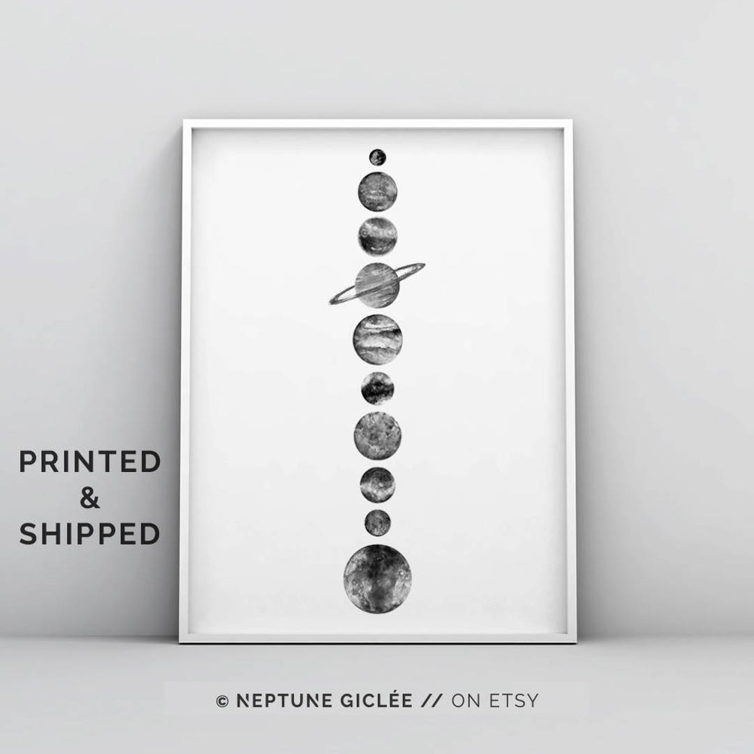 The Solar System Poster, Solar System Wall Art, Planets Print, Space ...