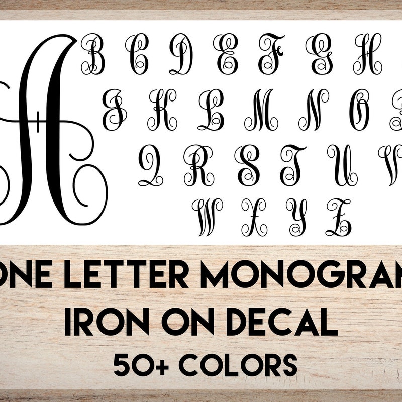 One Letter Monogram - Etsy