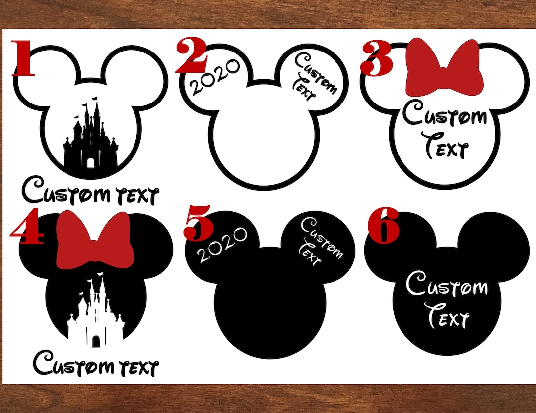 Custom Mickey | Minnie Disney Iron on - Vinyl Transfer Decal - Any ...