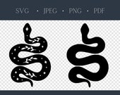 Snake Svg Png Jpeg Pdf Reptile Clip Art Cricut - Etsy