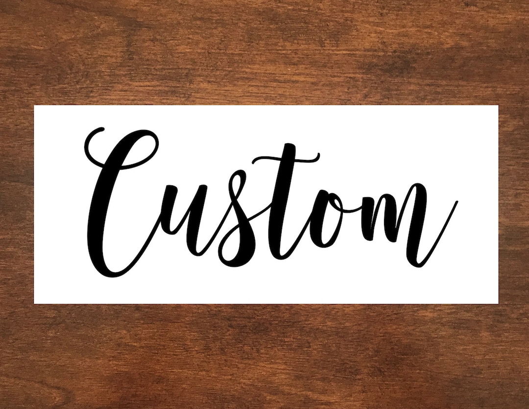 Custom/personalized Cursive Iron on NAME or WORD - Vinyl Transfer Decal ...