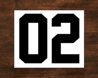 4 Varsity Number Patch Any Color Combo Custom Made - Etsy