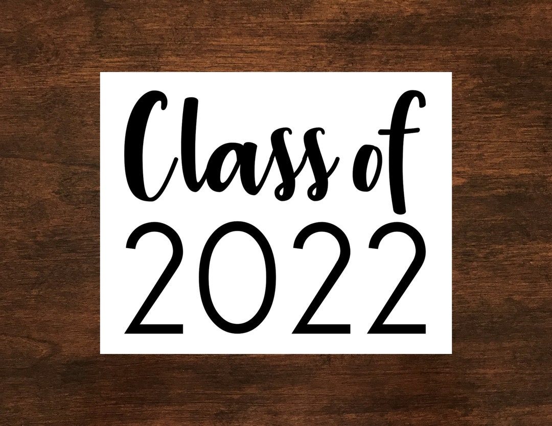 Class of 2022 - Graduation - Iron on - Vinyl Transfer Decal - Tshirt ...