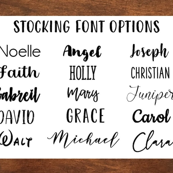Fonts for Stockings - Etsy