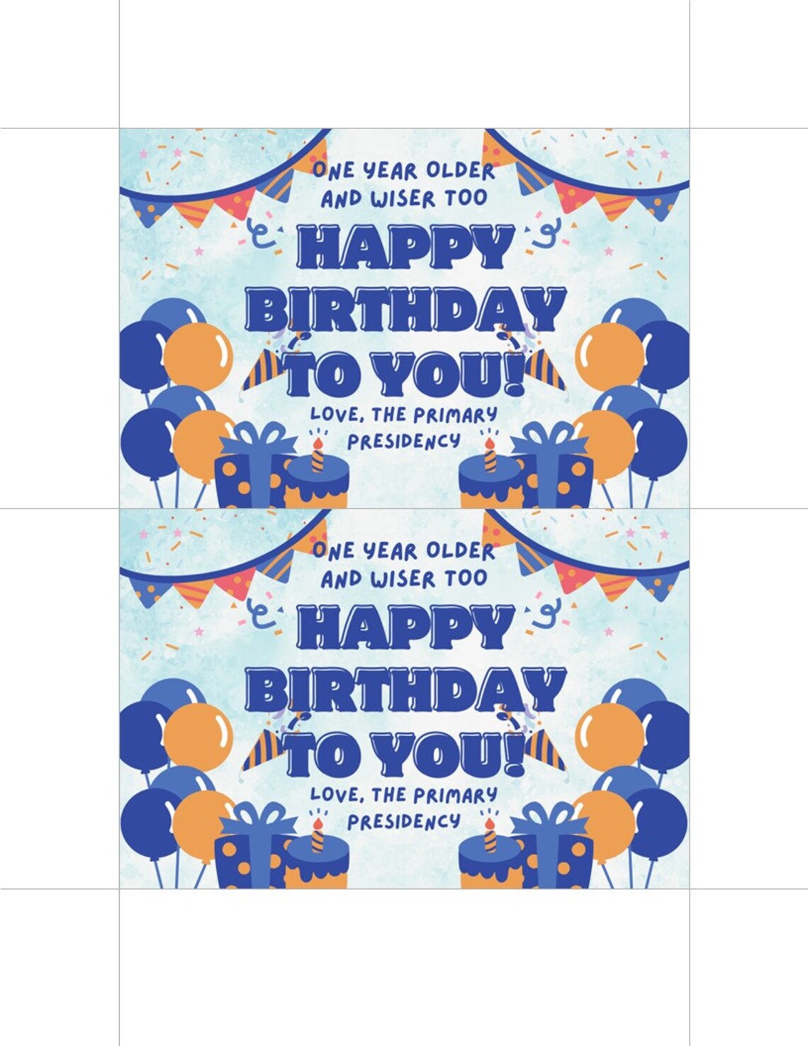 Happy Birthday to You! LDS Primary Presidency Birthday Card, Come ...