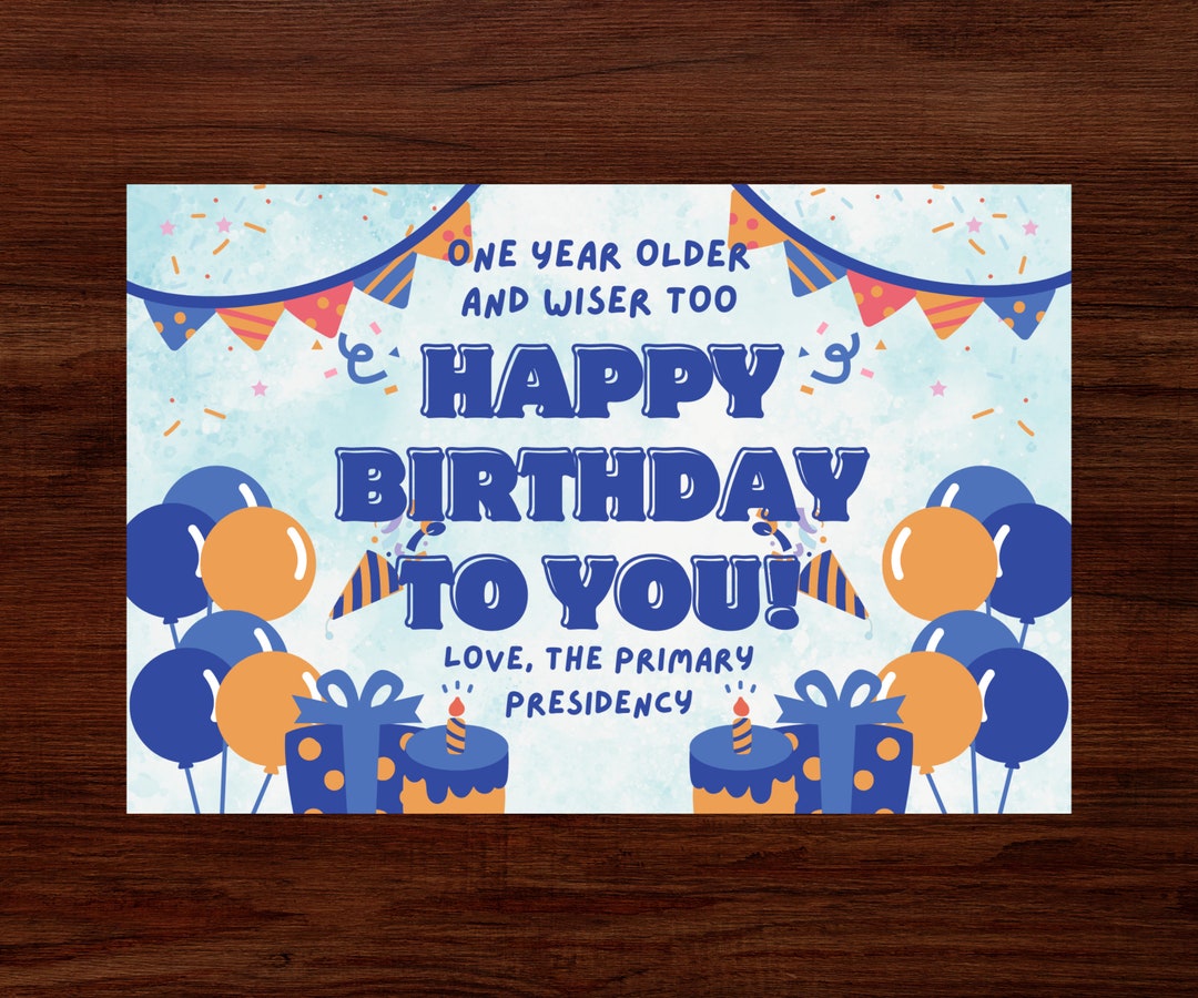 Happy Birthday to You! LDS Primary Presidency Birthday Card, Come ...