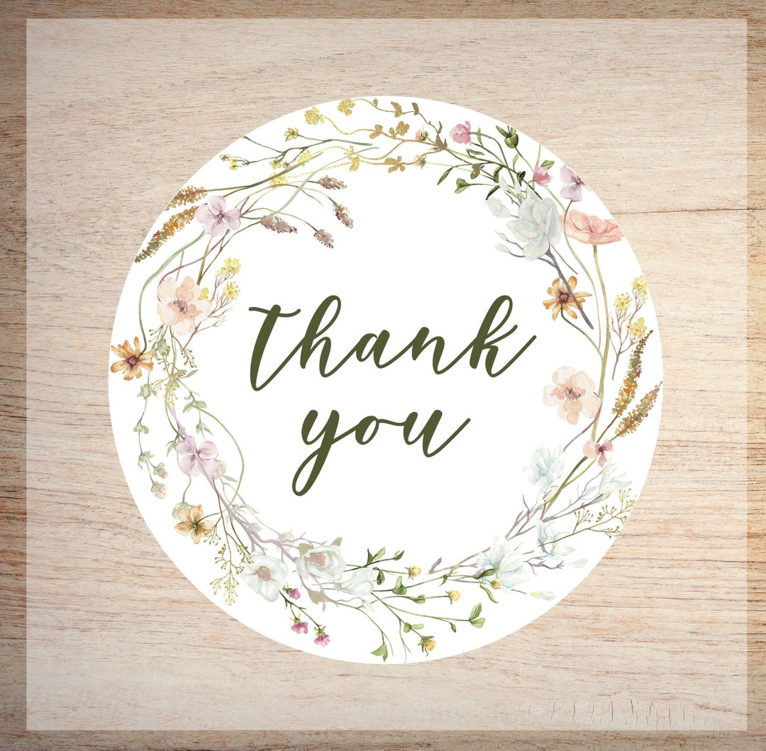 Thank You Sticker • Party Favor Label • Wedding Favor • Baby Shower ...