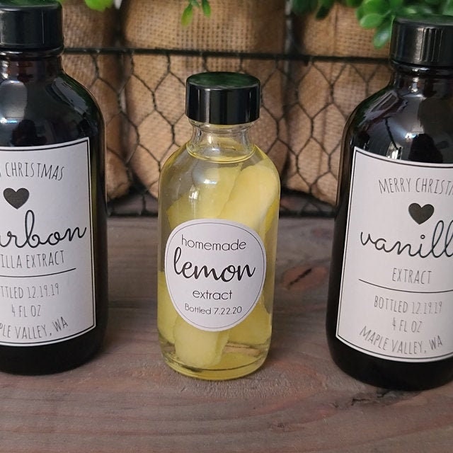 Round Extract Labels - Vanilla, Maple, Almond and More - 1.5 or 2 in ...