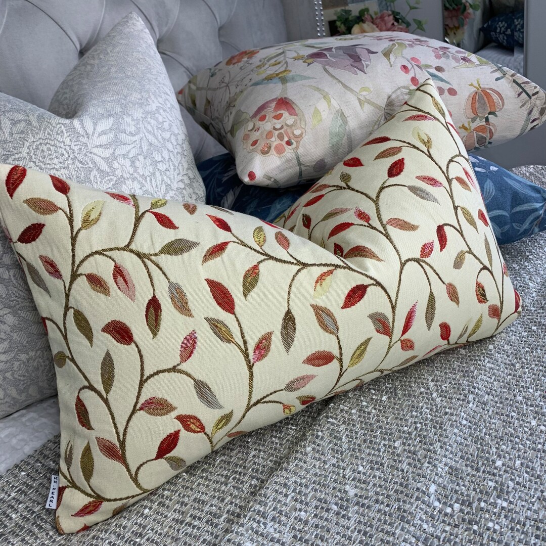 Decorative Pillow Cover, Leaf Design Cushion Cover, Scatter Pillow ...