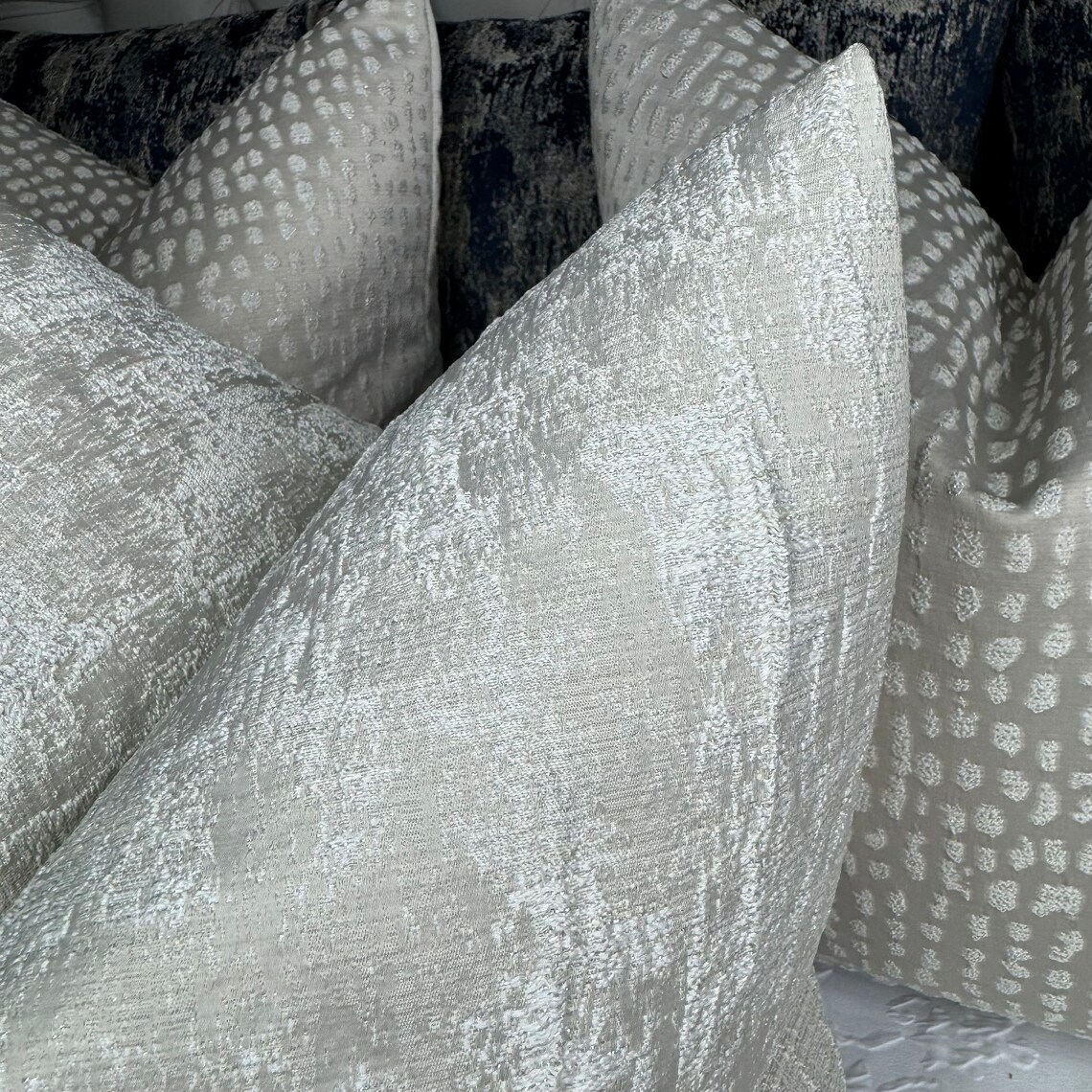 Luxury Pillow Cushion Cover - Champagne Silver Shim Pillow Cover ...
