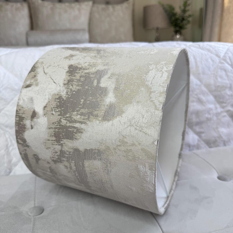 Champagne Lamp Shade, Handmade Lampshade in Champagne Using Designer ...