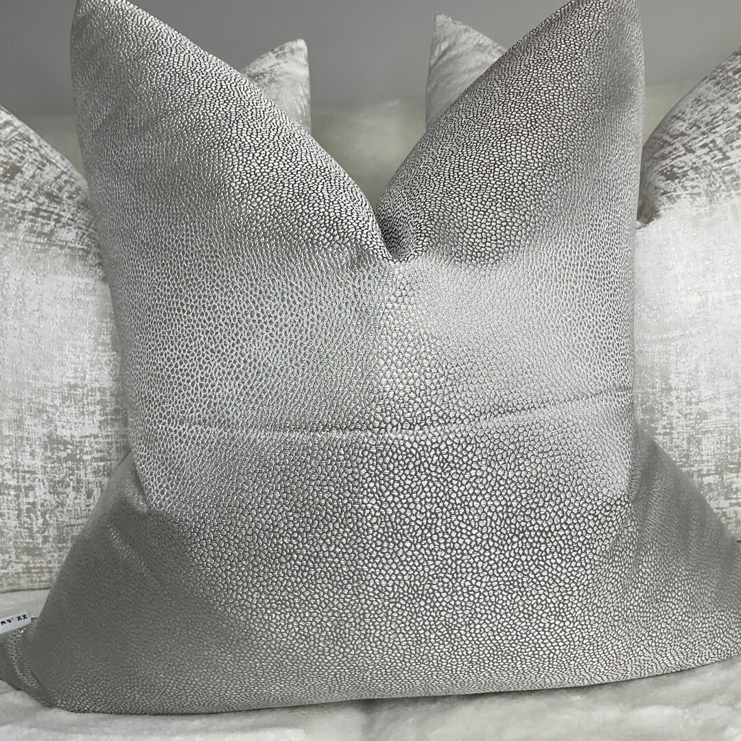 Absolutely Stunning Luxury Textured Silver Grey Cushion Pillow Cover ...