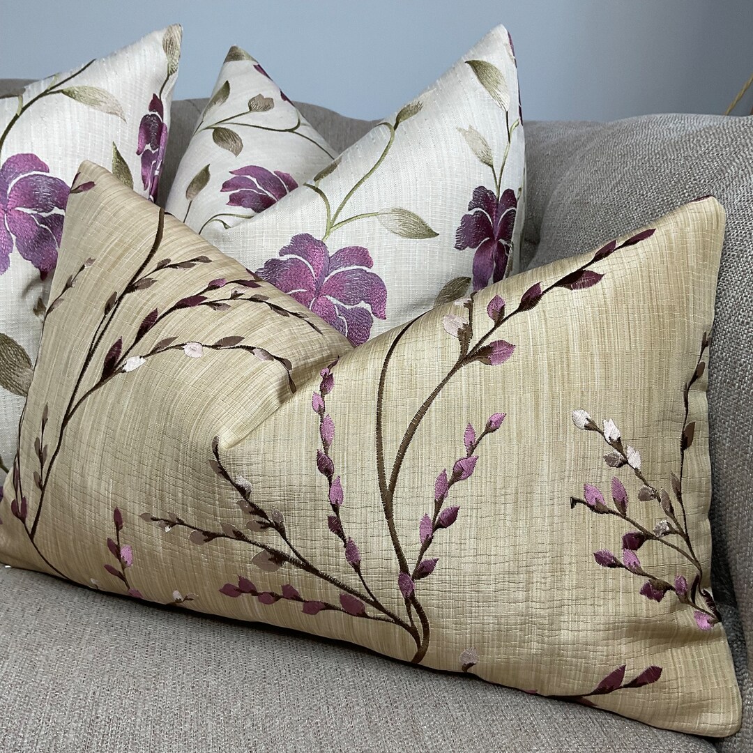 Decorative Pillow Cover, Willow Cushion Cover, Embroidered Pillow ...