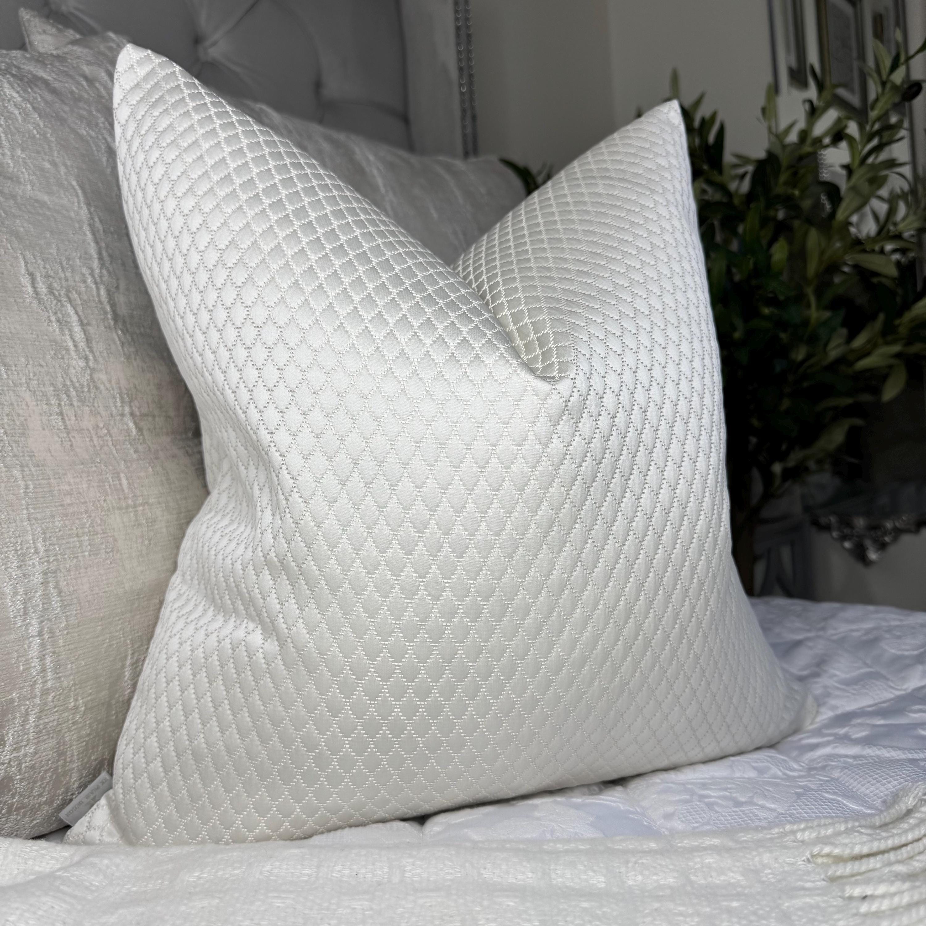 Luxury Designer Ivory Cushion Cover - Textured Throw Pillow Cover for ...