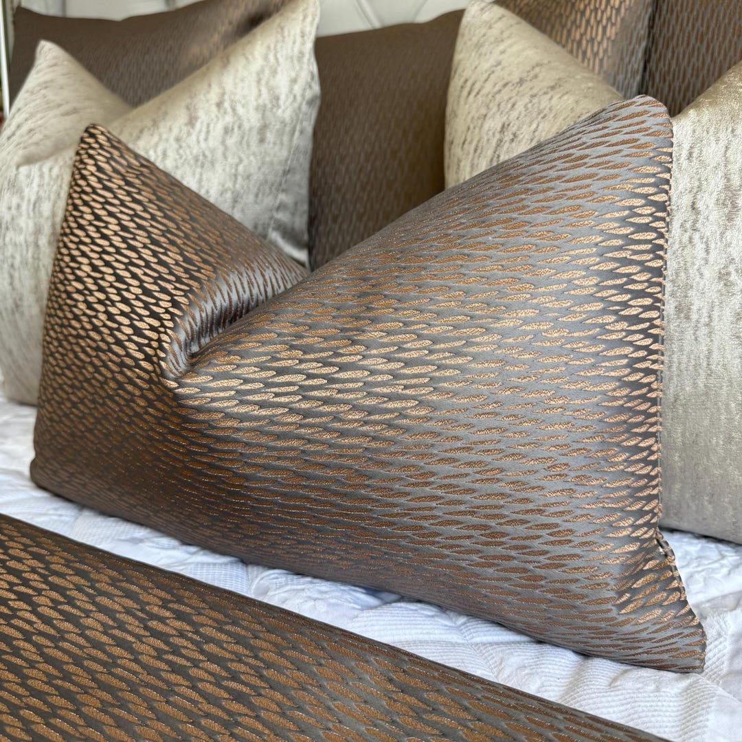 Luxury Cushion Cover, Mocha Mole Throw Pillow Cover - Designer Ashley ...