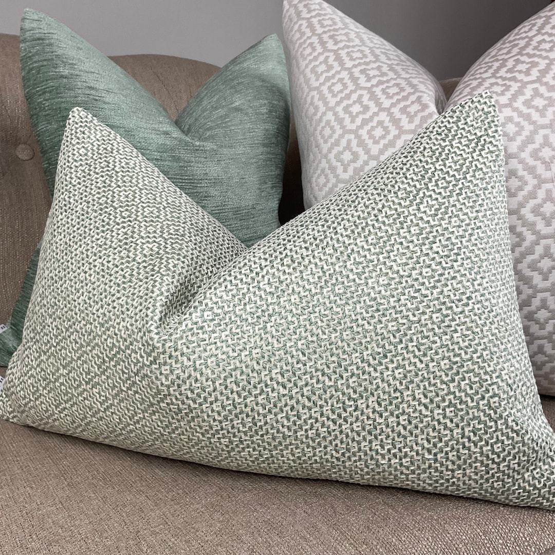 Sanderson Linden Cushion Cover, Decorative Pillow 12" X 20" - Geometric ...
