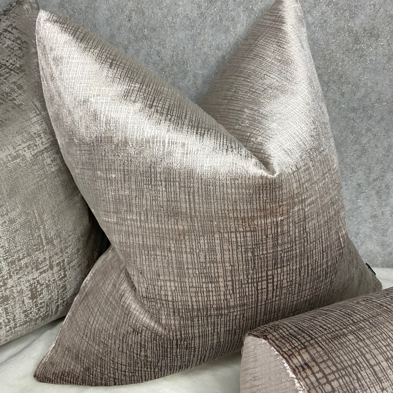 Taupe Textured Pillow - Etsy