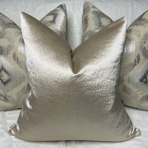 Luxury Elegant Champagne Cushion Cover 22, Luxury Textured Pillow Cover ...