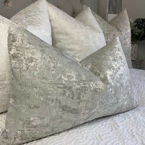 Luxury Venus Cushion Cover, Pillow Sham, Silver Shimmer Cushion for ...