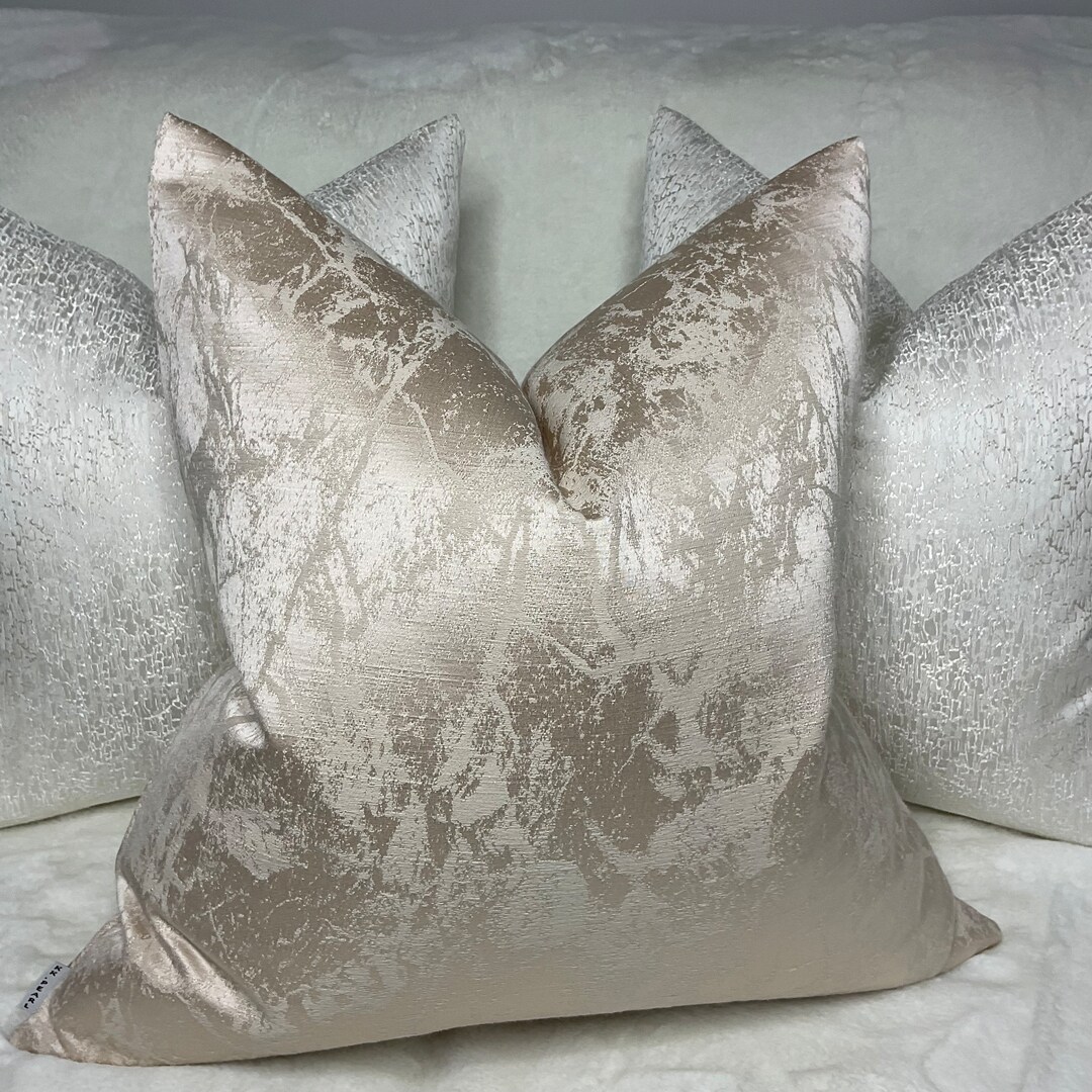 MEGAN Luxury Textured Marble Effect, Cushion Cover, Pillow Cover, Throw ...