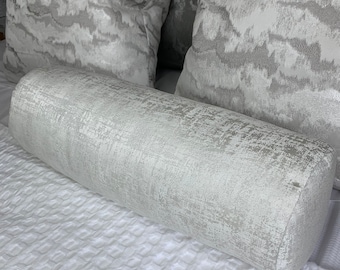 100% Duck Feather Bolster Cylinder Cushion 16 X 6 Designer | Etsy