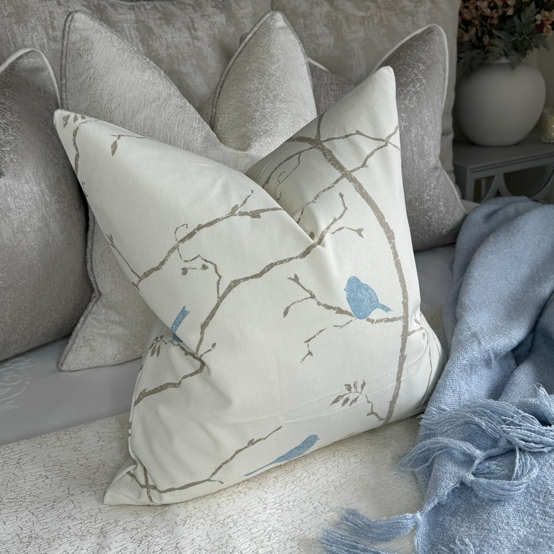 Sanderson Birds Design Cushion Cover, Scatter Pillow Cover, Stunning ...
