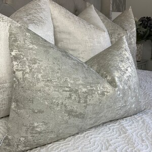 Luxury Venus Cushion Cover, Pillow Sham, Silver Shimmer Cushion for ...