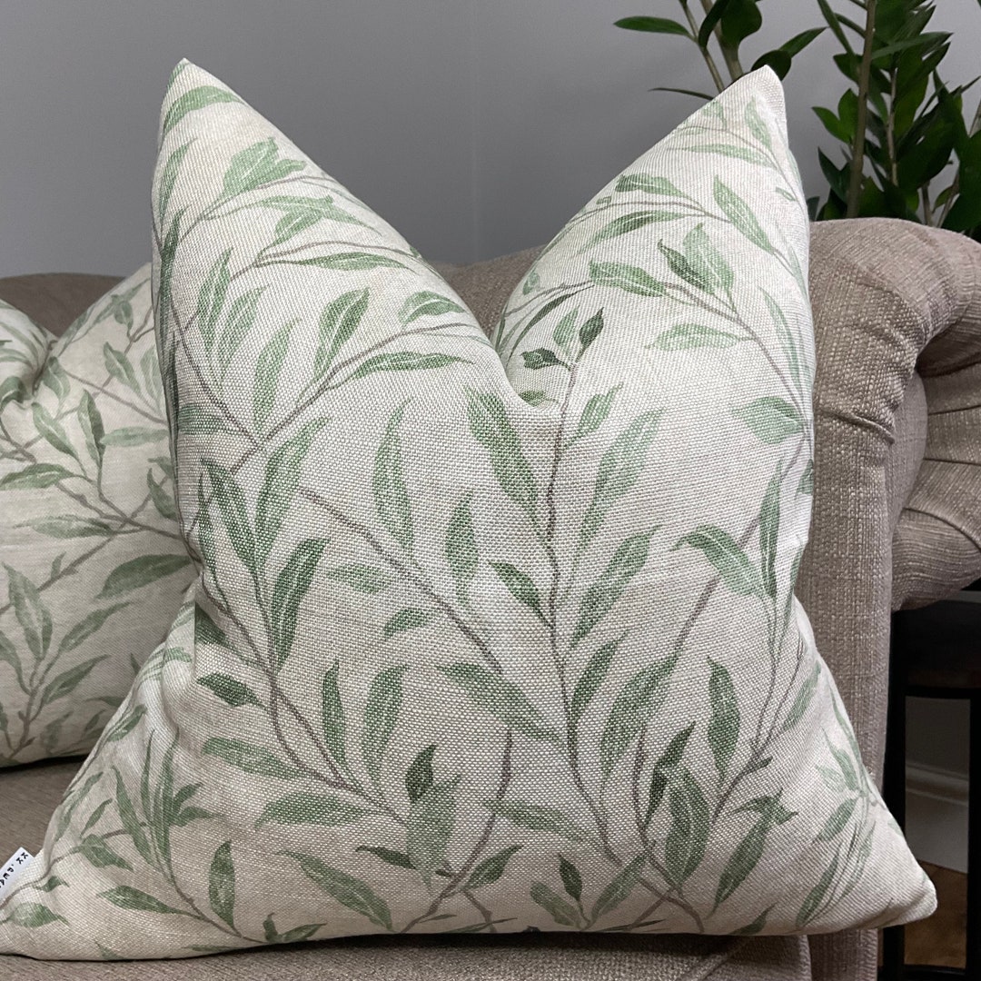 Sanderson Osier Fabric, Leaf Trail Cushion Cover, Decorative Pillow ...