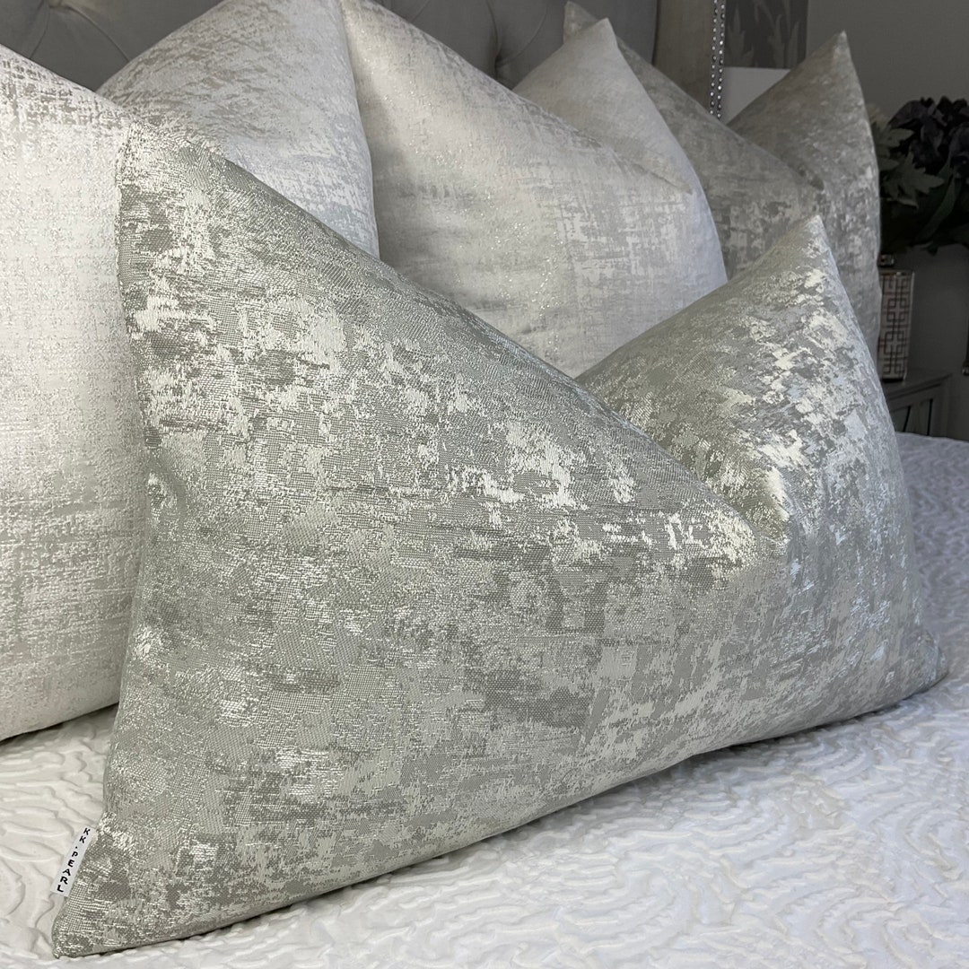 Luxury Venus Cushion Cover, Pillow Sham, Silver Shimmer Cushion for ...