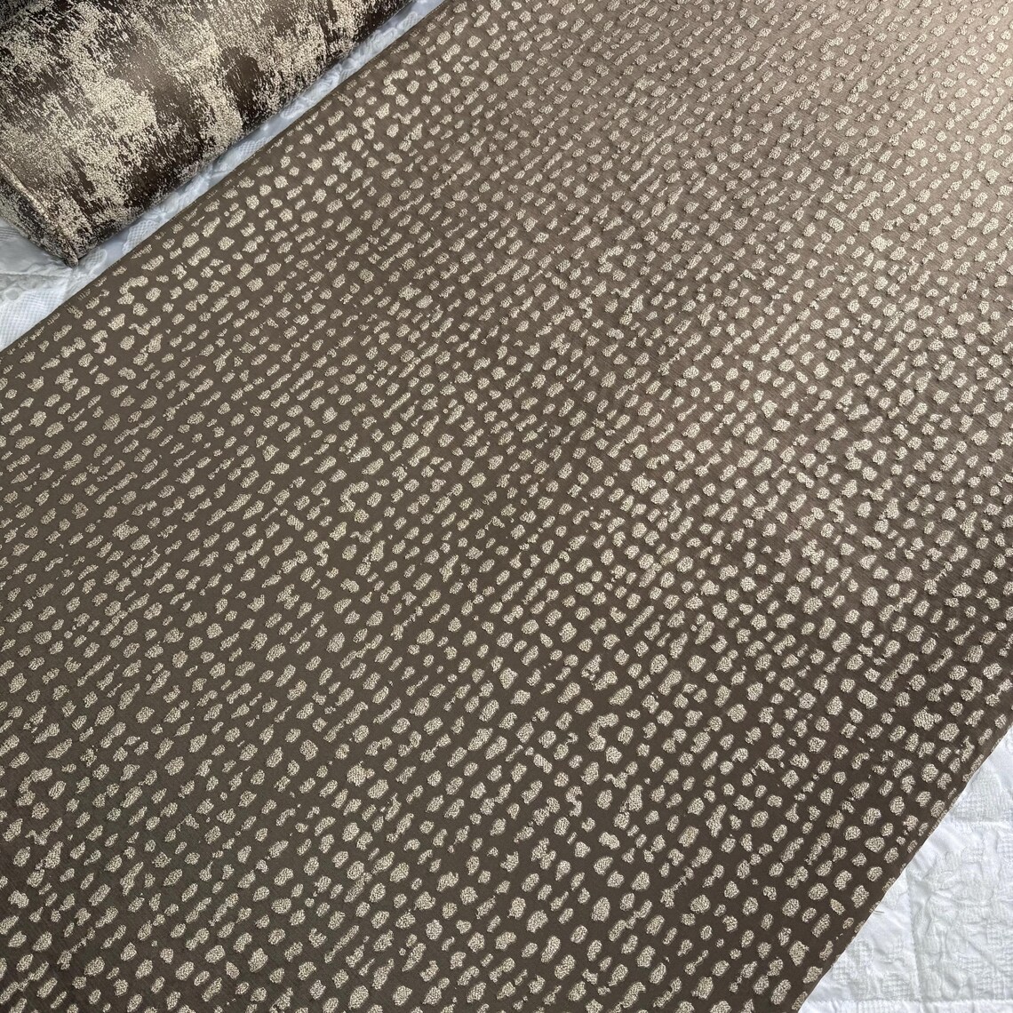 Bronze Bed Runner Bed Cover, Handmade Scarf Throw Blanket Comforter for ...