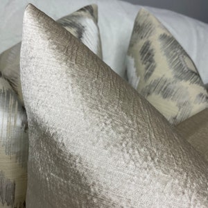 Luxury Elegant Champagne Cushion Cover 22", Luxury Textured Pillow ...