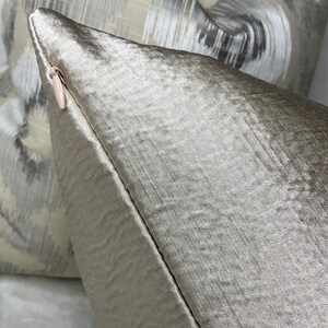 Luxury Elegant Champagne Cushion Cover 22", Luxury Textured Pillow ...