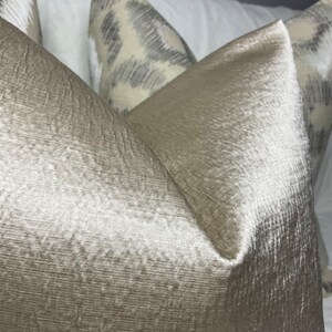 Luxury Elegant Champagne Cushion Cover 22", Luxury Textured Pillow ...