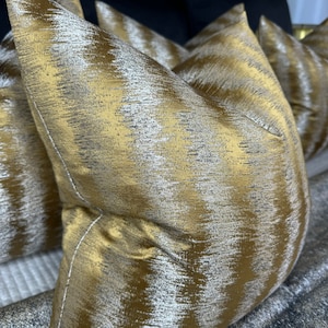 Gold Cushion Cover, Gold Pillow Cover - Geometric Throw Pillow , Luxury ...