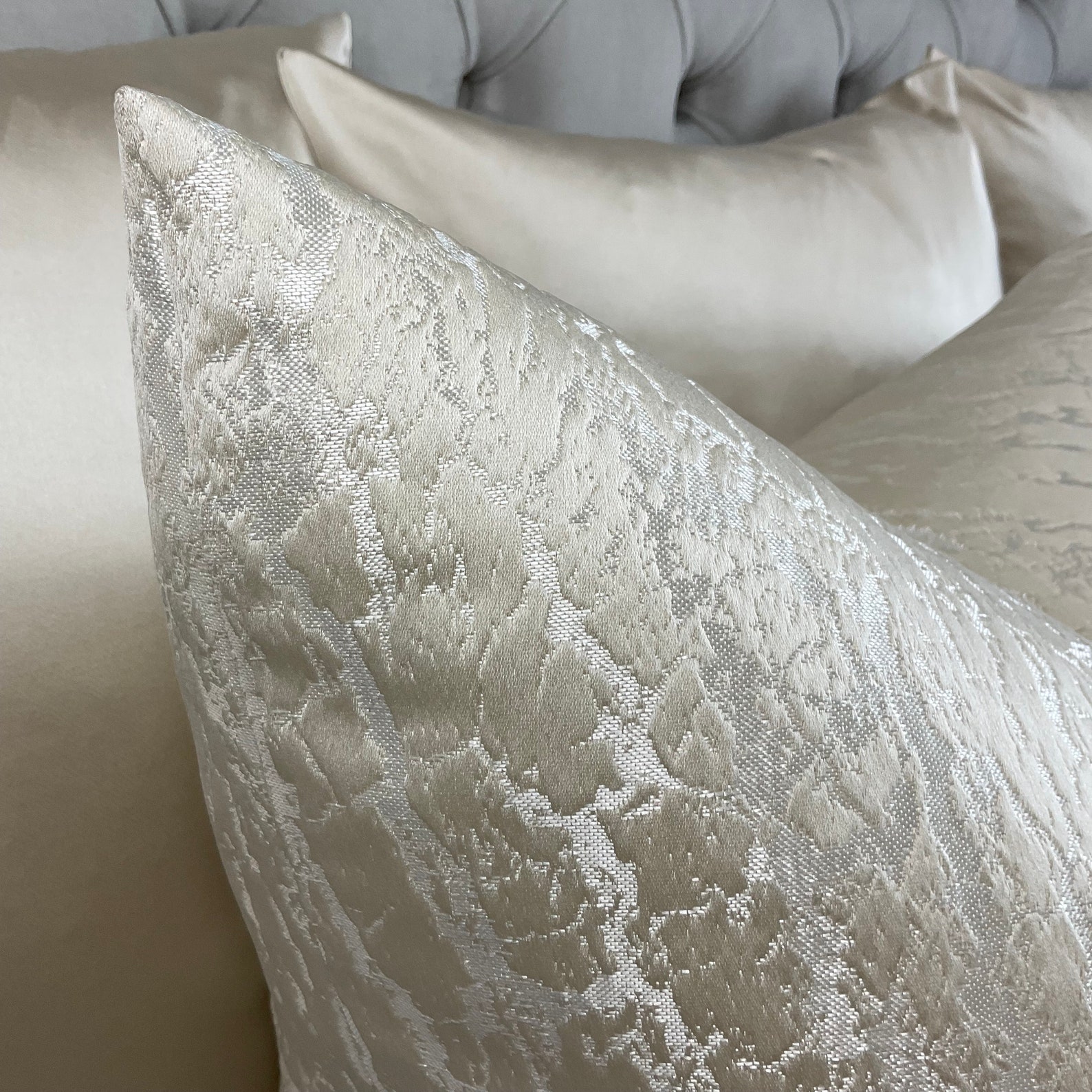 IVORY Cushion Cover, Luxury Throw Pillow Cover - Double Sided ...
